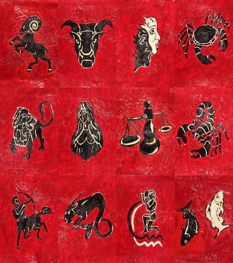 Signes Du Zodiaque (cercle Animal) Illustration Stock - Illustration of ...