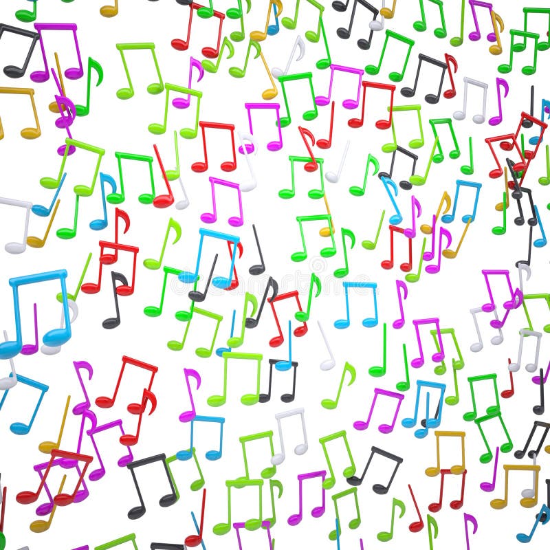 Signes musicaux colorés illustration stock. Illustration du musique ...