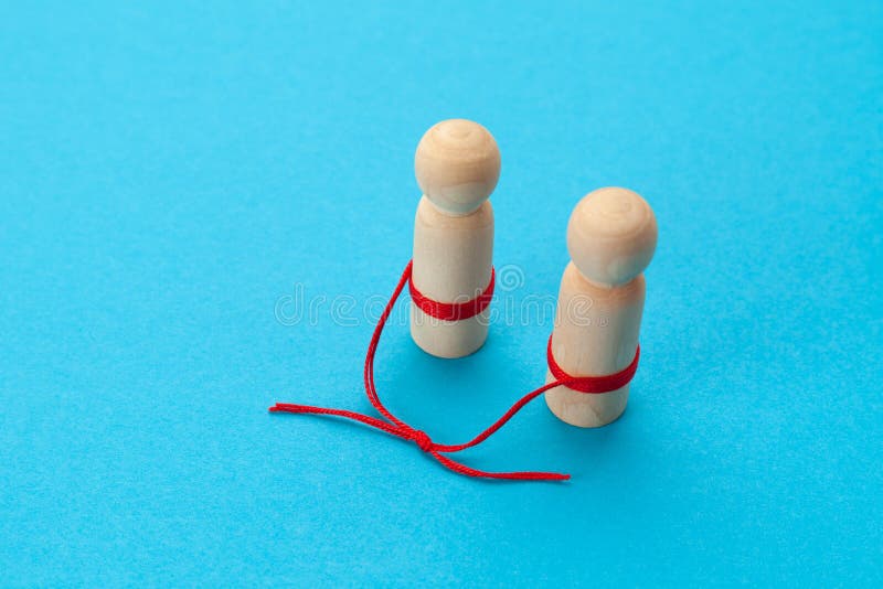 Significant Other. the Figures of People are Connected with a Thread ...