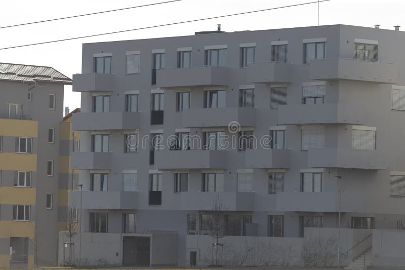 Significant Spacious Building Featuring Numerous Windows Balconies ...