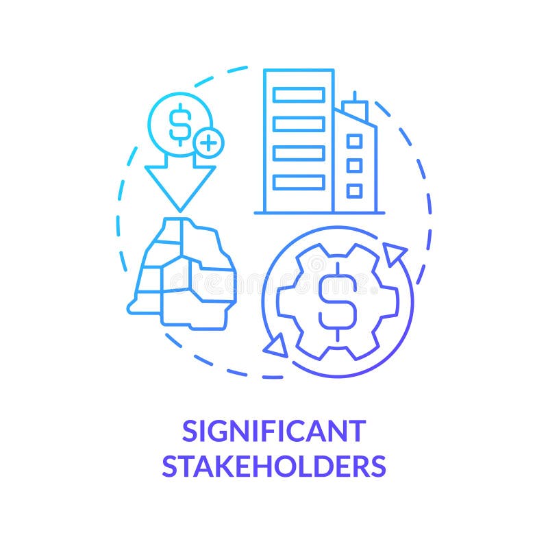 Significant Stakeholders Blue Gradient Concept Icon Stock Vector ...