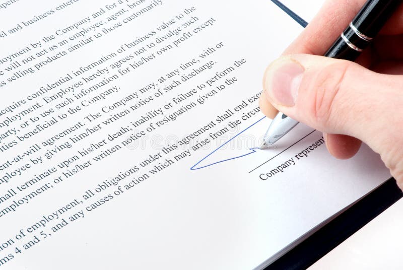 Signing an agreement stock image. Image of agreement - 30035633