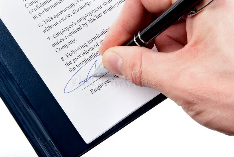 Signing an Agreement (contract) Stock Photo - Image of signing, work ...
