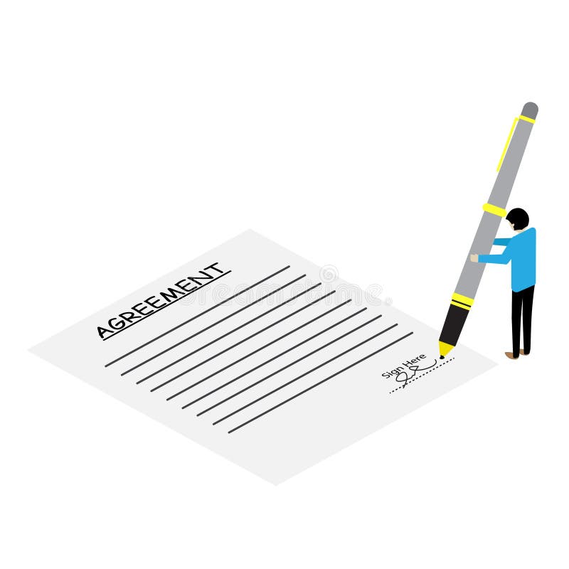 Signing Agreement and Legal Document Cartoon Stock Vector ... Signing Agreement and Legal Document Cartoon Stock Vector ...