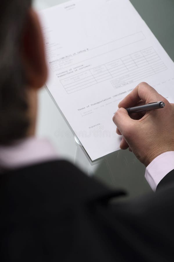 Signing an agreement stock photo. Image of view, paper - 32222212