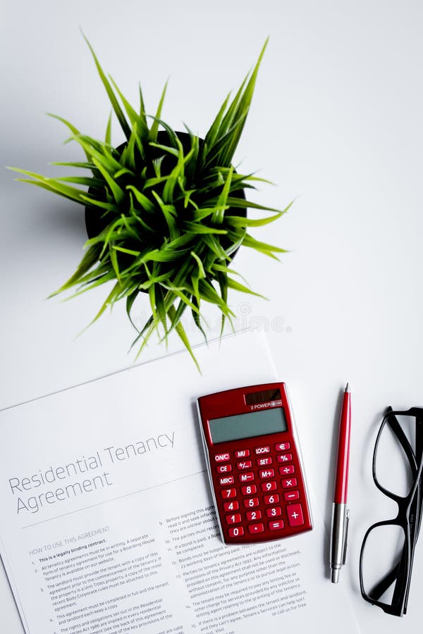 Signing of Agreement Top View on White Background Stock Photo - Image ...