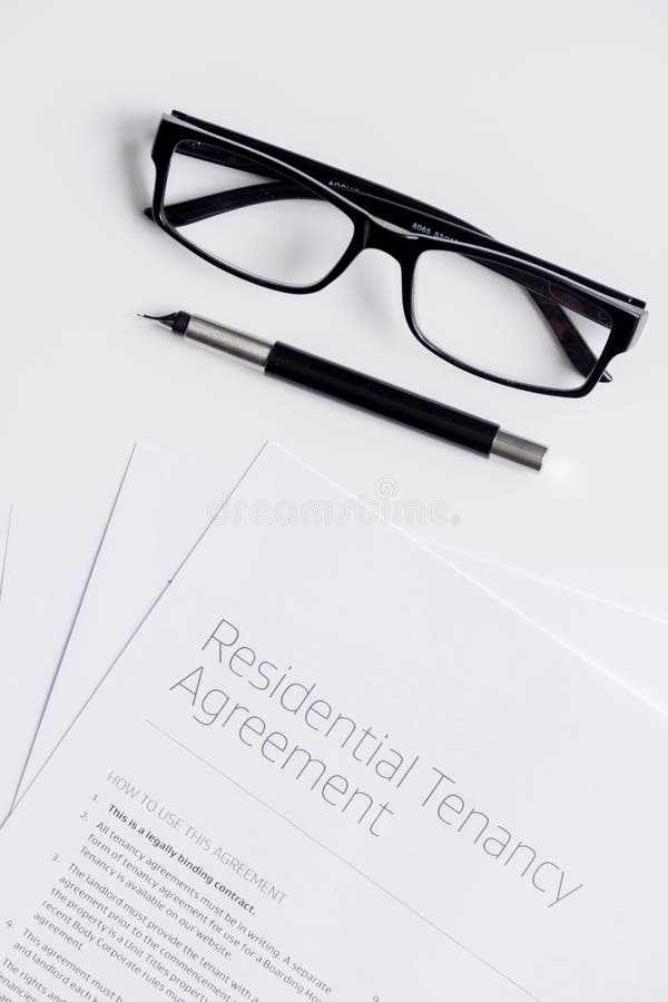 Signing of Agreement Top View on White Background Stock Image - Image ...