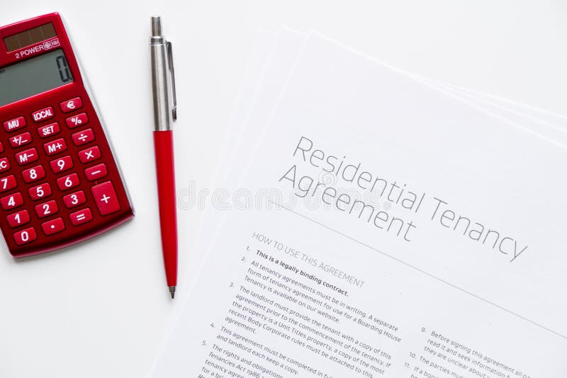 Signing of Agreement Top View on White Background Stock Image - Image ...