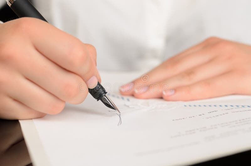 Signing stock image. Image of file, certificate, holding - 83537903