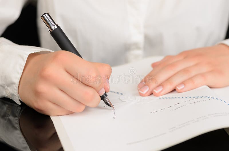 176 Female Hand Signing Formal Paper Photos - Free & Royalty-Free Stock ...