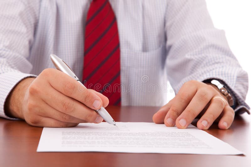 Signing contract stock image. Image of official, paper - 2053763