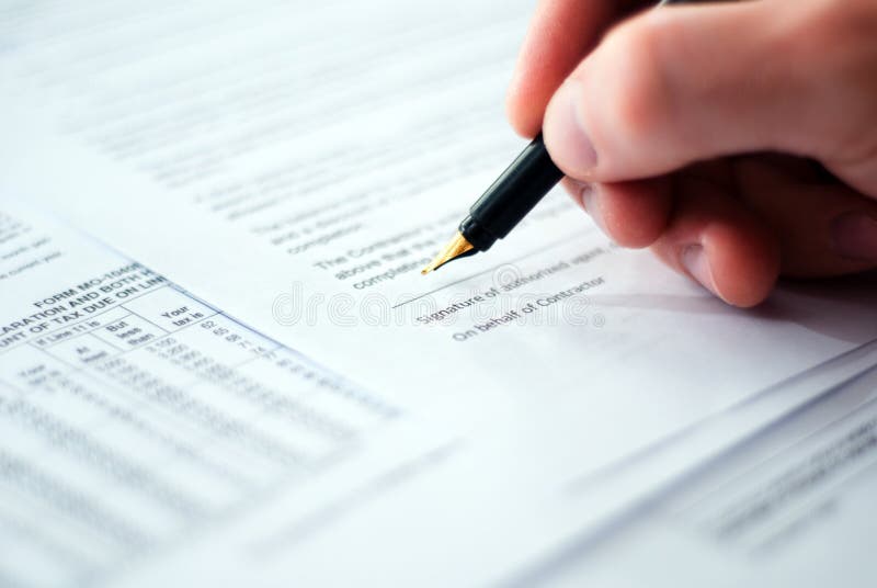 Signing contract. stock photo. Image of contract, accounting - 14468606