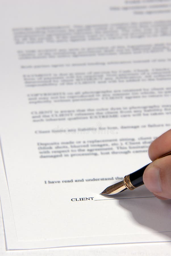 Signing contract stock photo. Image of list, client, hands - 231146