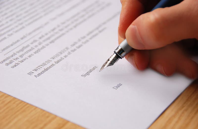 Signing contract stock image. Image of official, paper - 2053763