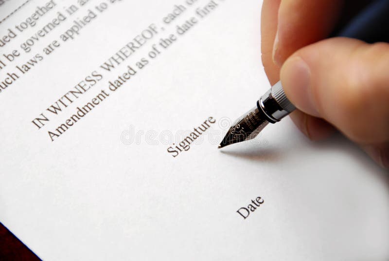 Signing contract stock image. Image of official, paper - 2053763