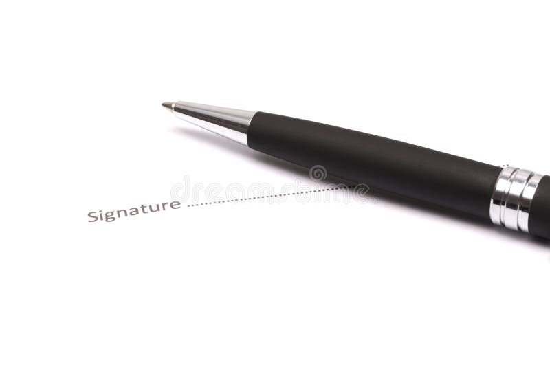 A Document Ready for Signature Stock Photo - Image of lawyer, paper ...
