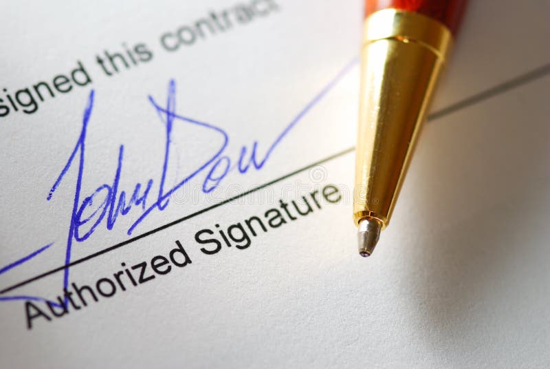 Signing a contract stock photo. Image of paper, text, writing - 2951534
