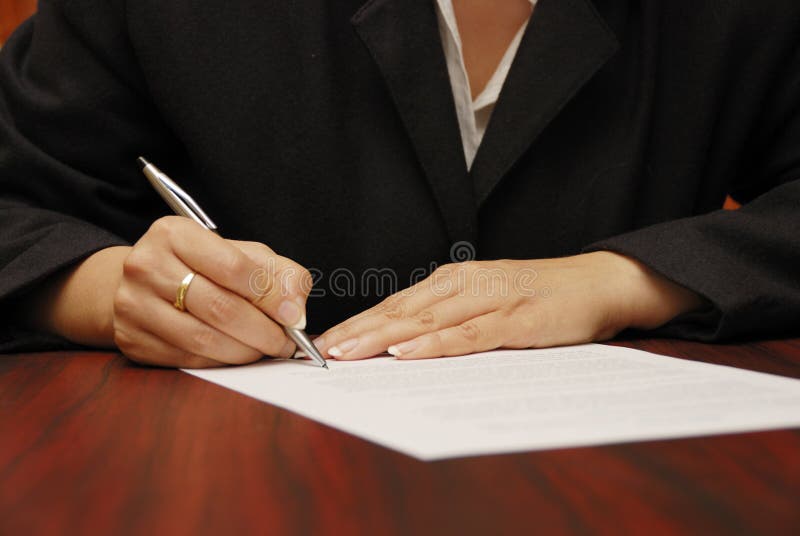 Signing contract stock photo. Image of female, people - 3312884