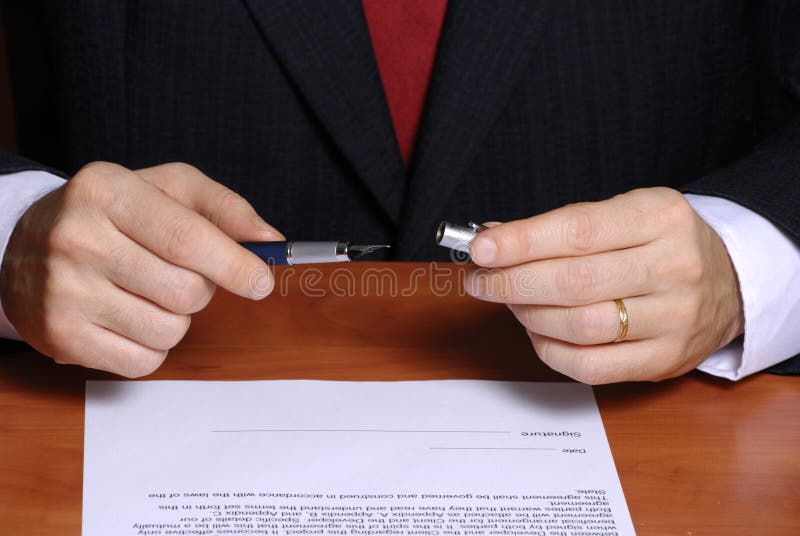 Signing contract stock image. Image of official, paper - 2053763