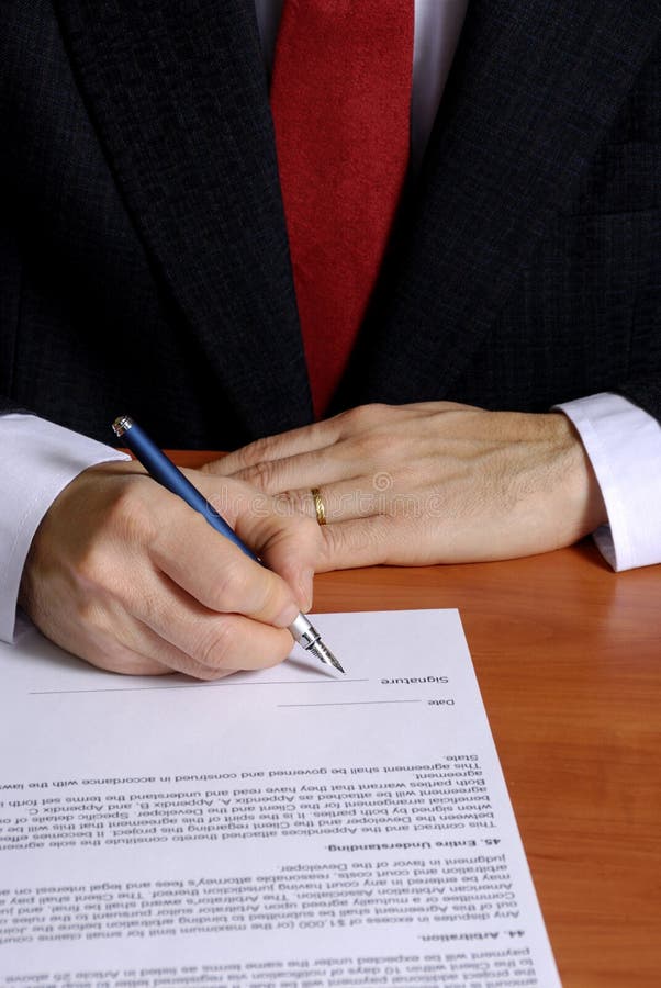 Signing a contract stock photo. Image of legal, signing - 4570062