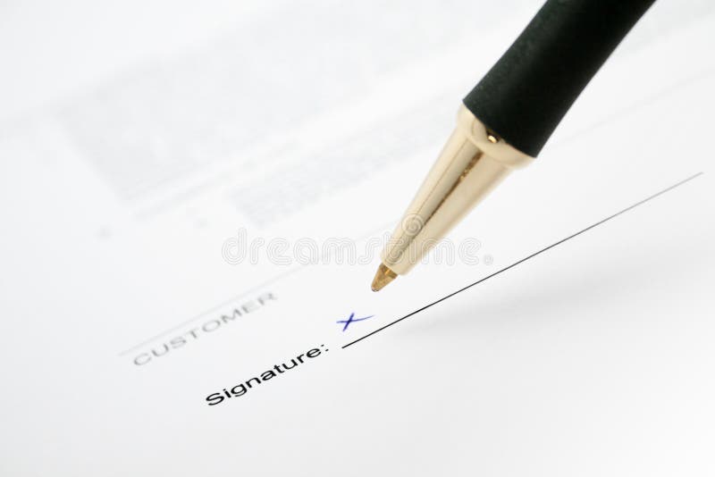 Signing a contract stock image. Image of business, application - 5648997