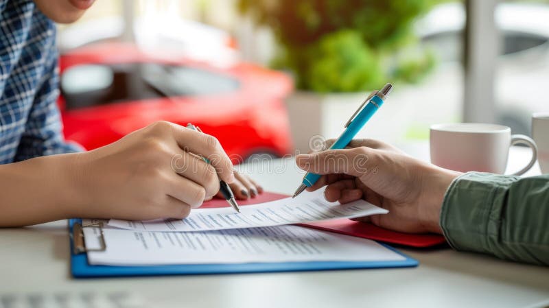 The Signing of a Contract.AI Generated Image Stock Photo - Image of ...