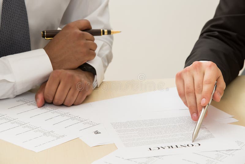 Signing a contract. stock photo. Image of associate, ballpoint - 53384230