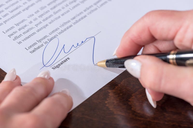 Signing of a contract stock image. Image of business - 78372795