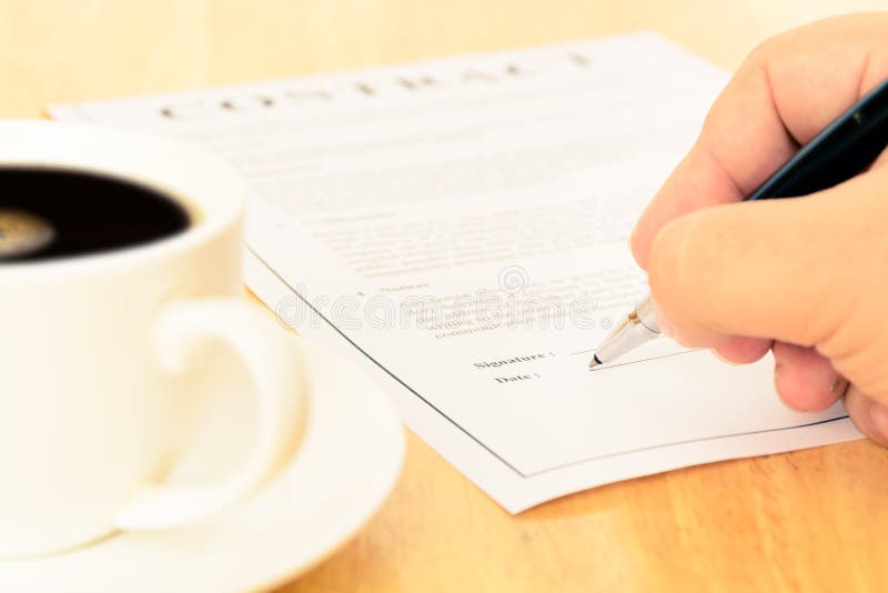 Signing contract form stock image. Image of legal, agreement - 53739275