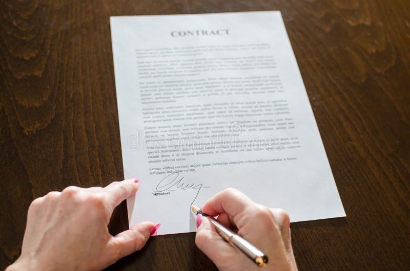 Signing of a contract stock image. Image of legal, signing - 49549653
