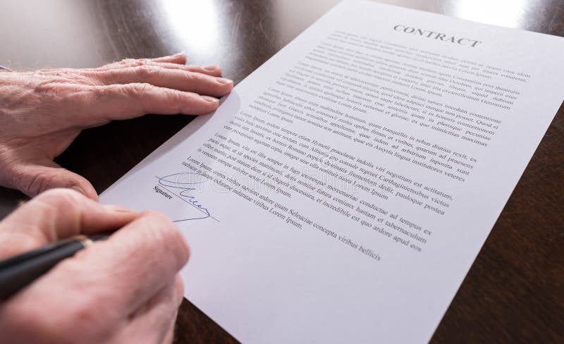 Signing of a contract stock image. Image of paper, deal - 78372581