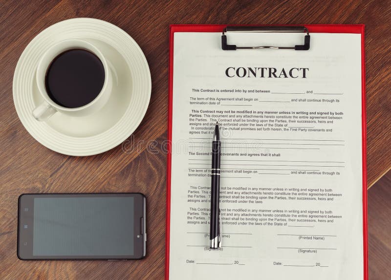 Signing contract stock image. Image of table, document - 74999515