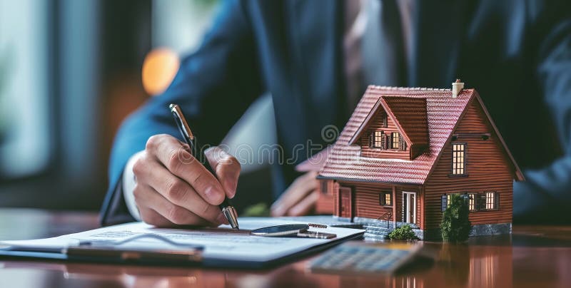 Signing a Contract for the Purchase of Real Estate Stock Photo - Image ...