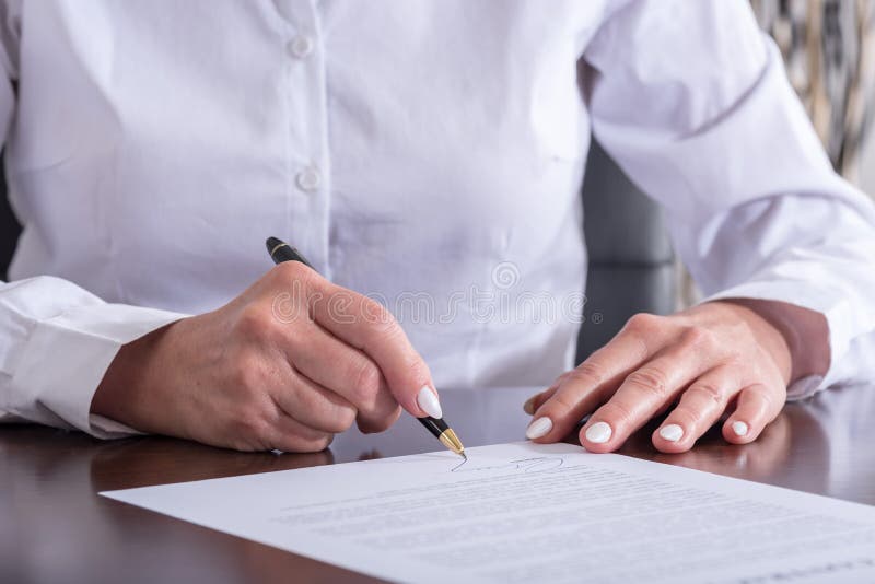 Signing of a contract stock image. Image of agreement - 78372629