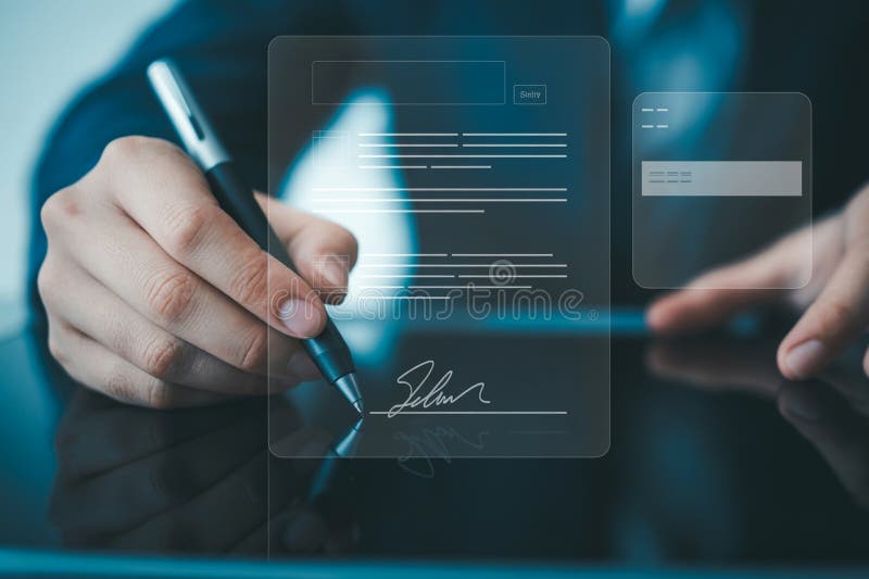 Digital Signature Technology Signing Documents Online Contract ...