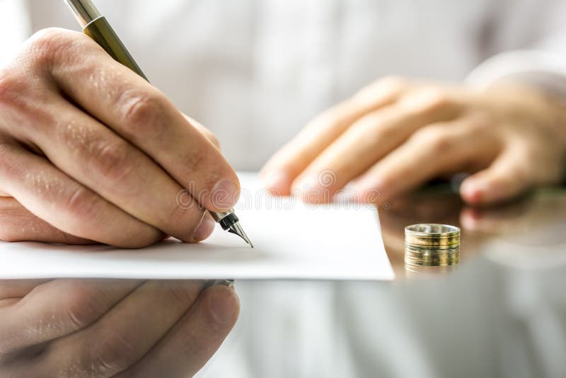 Signing divorce papers stock image. Image of divorce - 35933497
