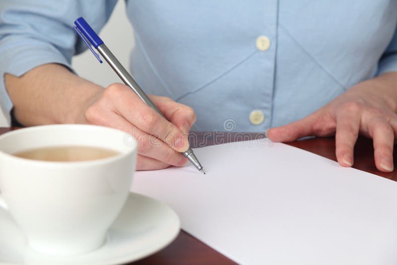 Signing a document stock image. Image of sheet, writing - 14781773