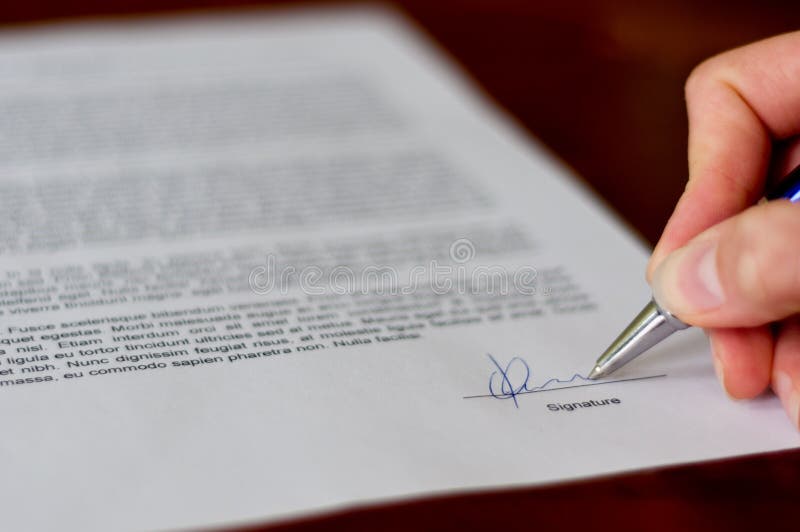 Signing Document stock photo. Image of giving, paper - 20300452