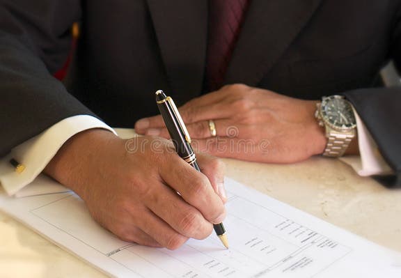 Signing document stock photo. Image of partnership, colors - 2831110