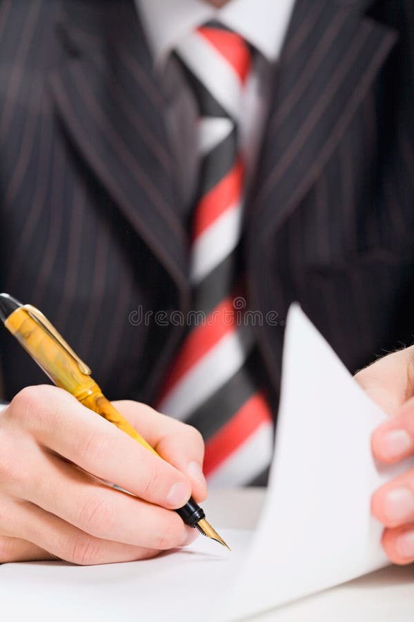 Signing a document stock photo. Image of nail, business - 3339486
