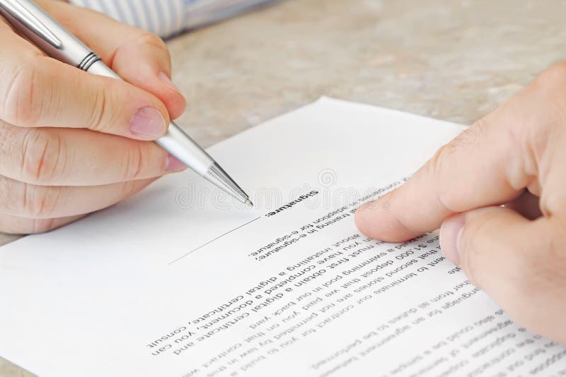 Signing contract stock photo. Image of list, client, hands - 231146