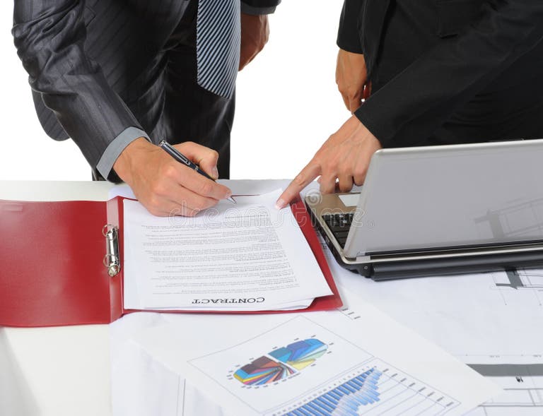 Signing the Document Partners Stock Photo - Image of decisions ...