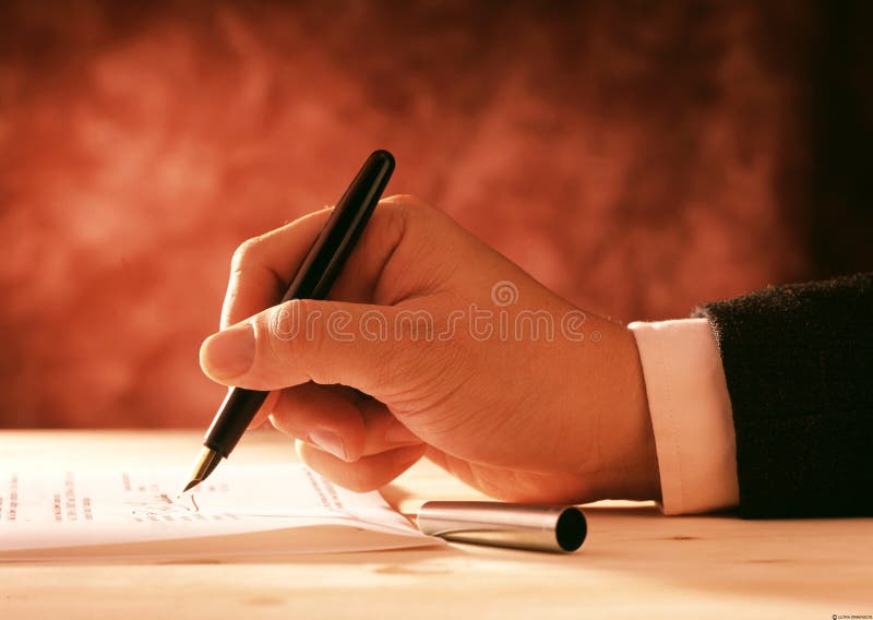 Signing document stock image. Image of business, legal - 5248429