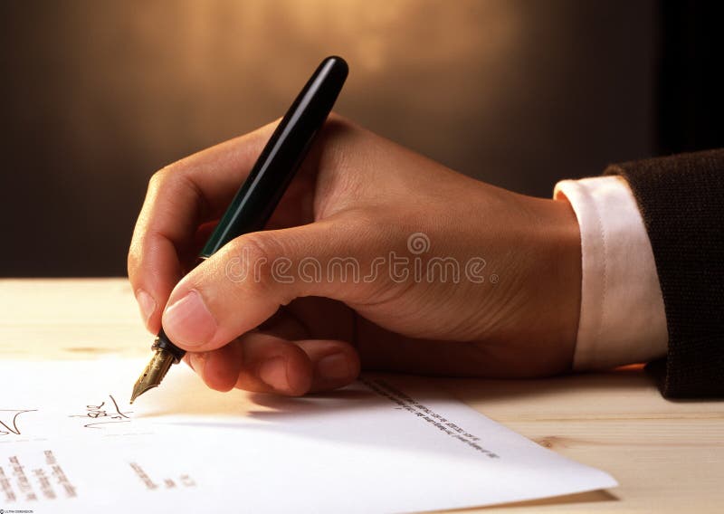 Signing a document stock image. Image of executive, deal - 40522005