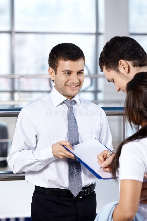 Signing of documents stock photo. Image of female, lifestyles - 23817216