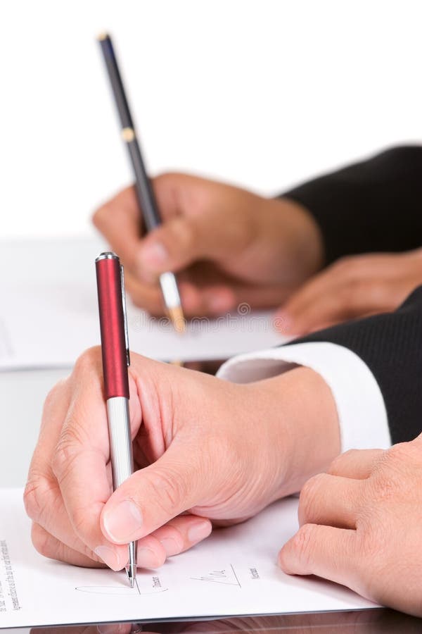 Signing the document stock photo. Image of businessman - 4180446