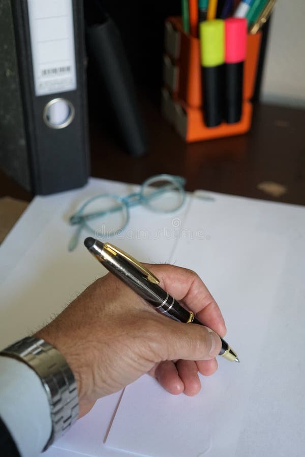 Signing Documents and Paperworks Stock Photo - Image of form, desk ...