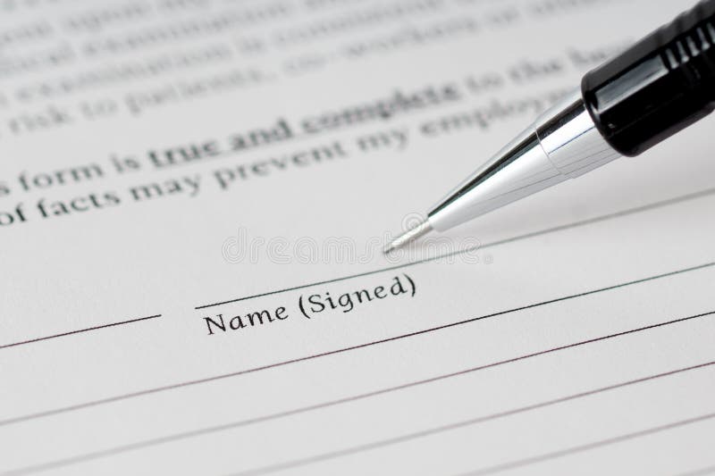Signing form concept stock image. Image of financial - 71179731