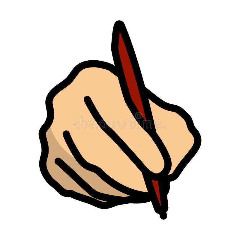 Signing Hand Icon stock vector. Illustration of education - 213347225