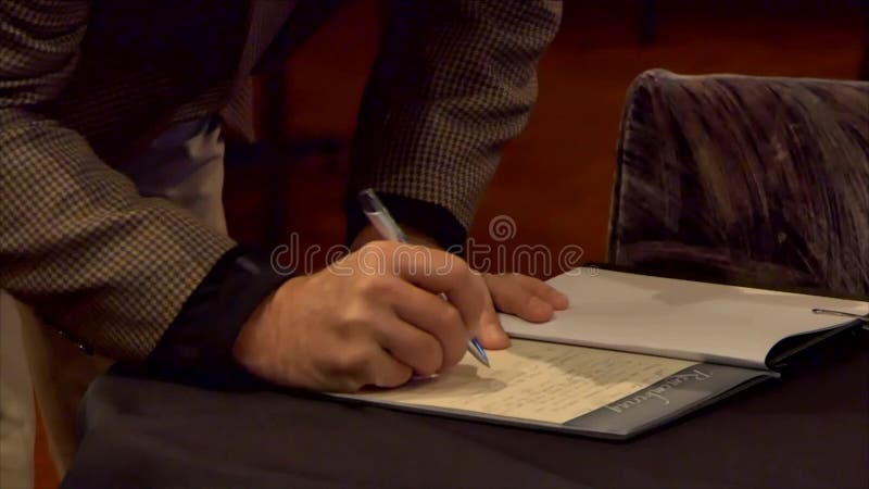 Signing of an Important Business Document Contract or Certificate Stock ...